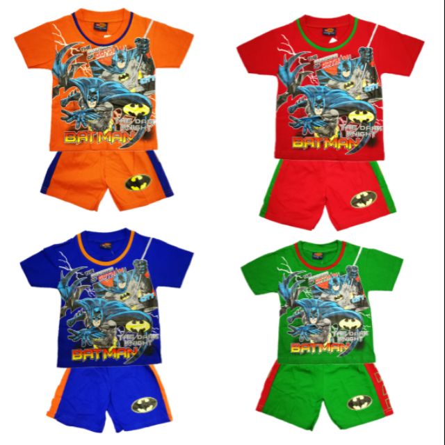BAJU BUDAK BATMAN SEPASANG & SINGLET SEPASANG (BATMAN CARTOON KIDS WEAR ...