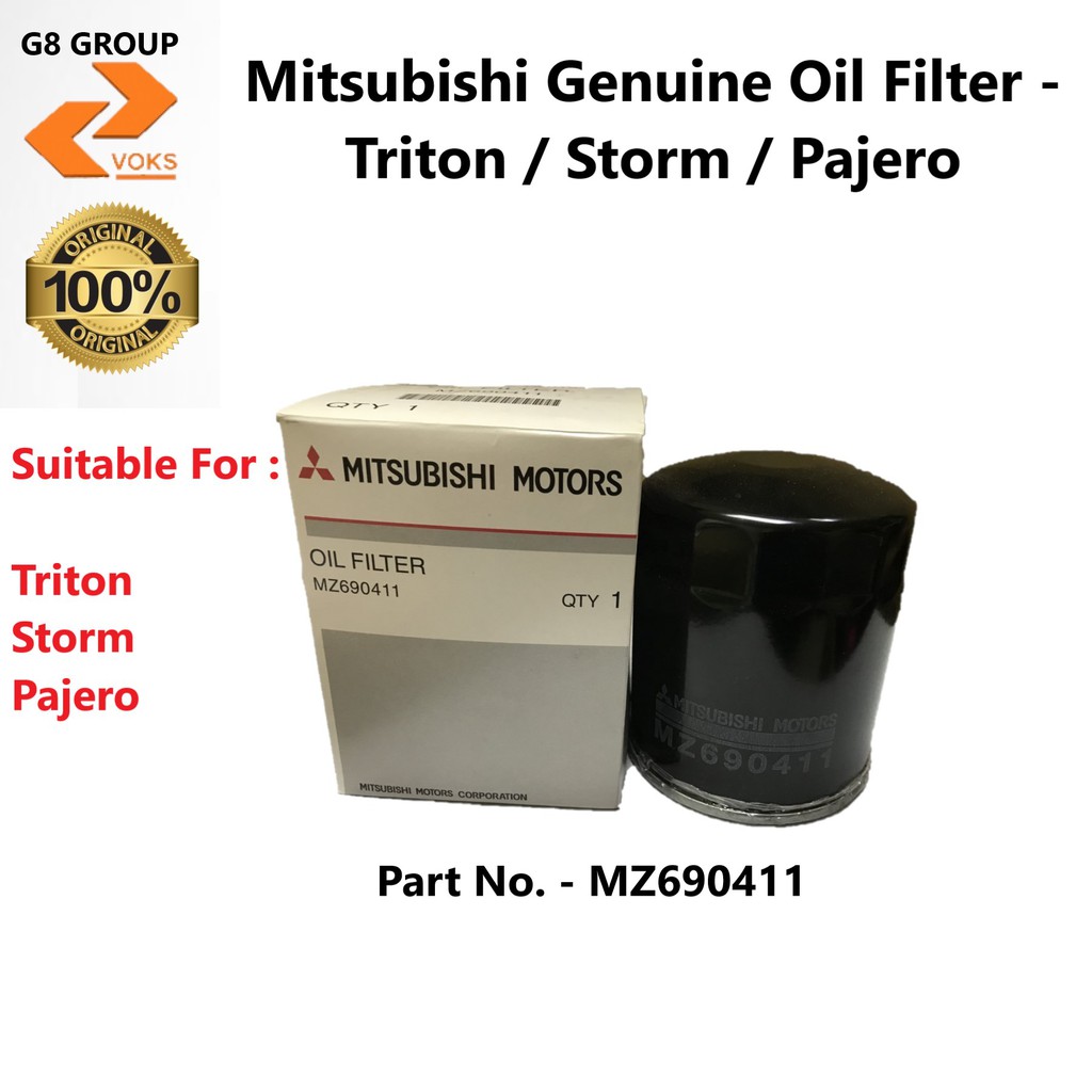 Mitsubishi Genuine Oil Filter - Triton 2.0 / Storm / Pajero ( MZ690411 ...