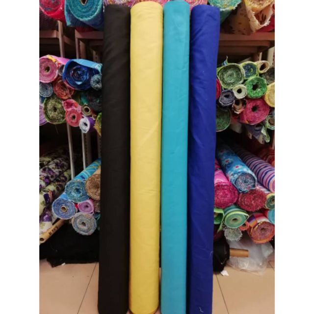 KAIN COTTON 1 GULUNG / 60 YARD = 55 METER. COTTON ONE ROLL.MACAM2 WARNA ...