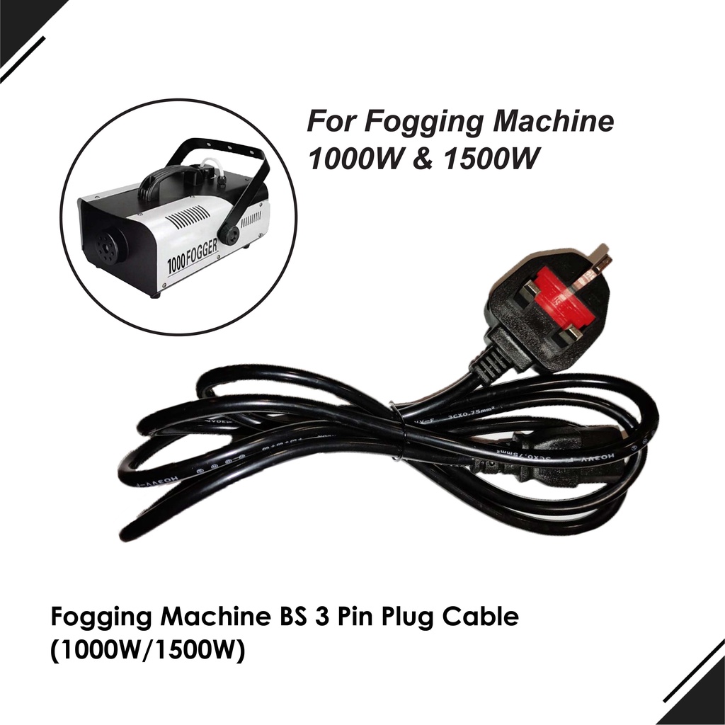 [FOGGING MACHINE SPARE PARTS] Fogging Machine BS 3 Pin Plug Cable ...