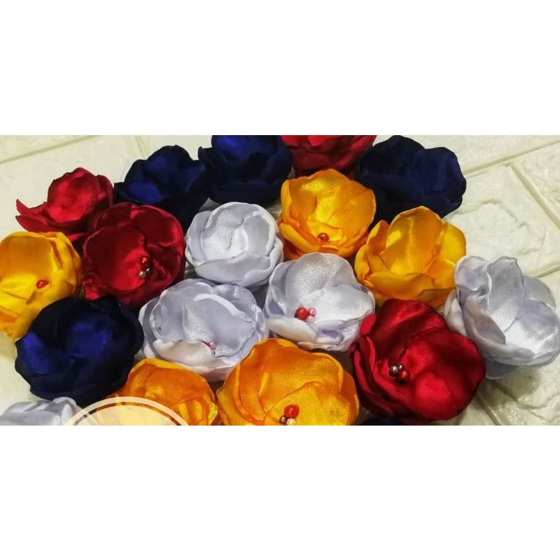 Bunga Satin 3D Merdeka Merah Kuning Putih Biru 4pcs | Shopee Malaysia