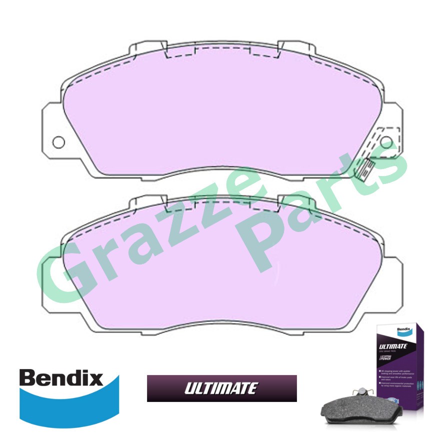 Bendix ultimate disc brake pad front for db1206 honda accord sv4 nsx ...