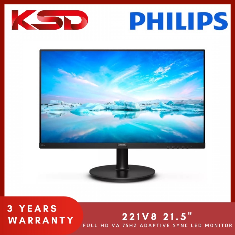 Philips 221V8 21.5" Full HD VA 75Hz Adaptive Sync LED Monitor | Shopee ...