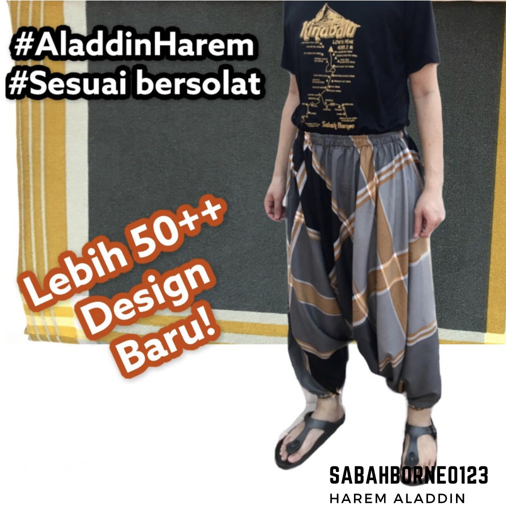 HAREM PANTS Seluar Pelikat Cawat Labuh seluar ali baba seluar aladdin(S ...