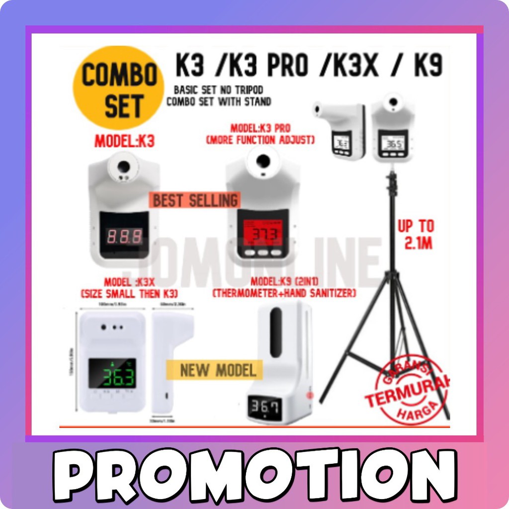 ~Ship From KL~ K3 PRO / K3X / K9 / K3 Handsfree Non-contact Forehead ...