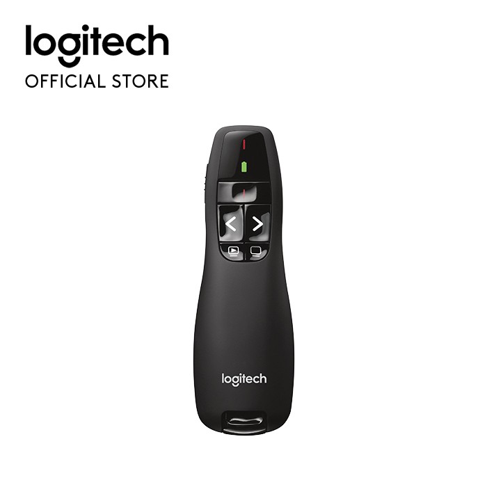 Logitech R400 Wireless Presentation Remote, 2.4 GHz, USB-Receiver, Red ...