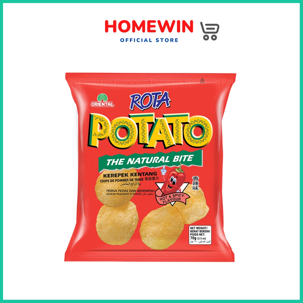 Oriental Rota Potato Crisps Hot & Spicy Flavour (70g) | Shopee Malaysia