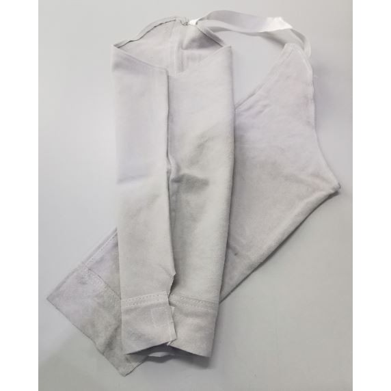 Welding Arm Sleeve Guard Heat Resistant Insulation Leather Long Split ...