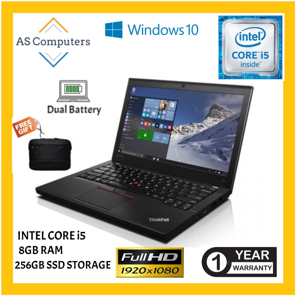 LENOVO THINKPAD T460 [CORE i5-6TH GEN / 8GB RAM / 256GB SSD STORAGE / 1 ...