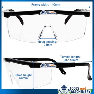 Cermin Mata Keselamatan Mesin Rumput (Black Safety Glasses Spectacles ...