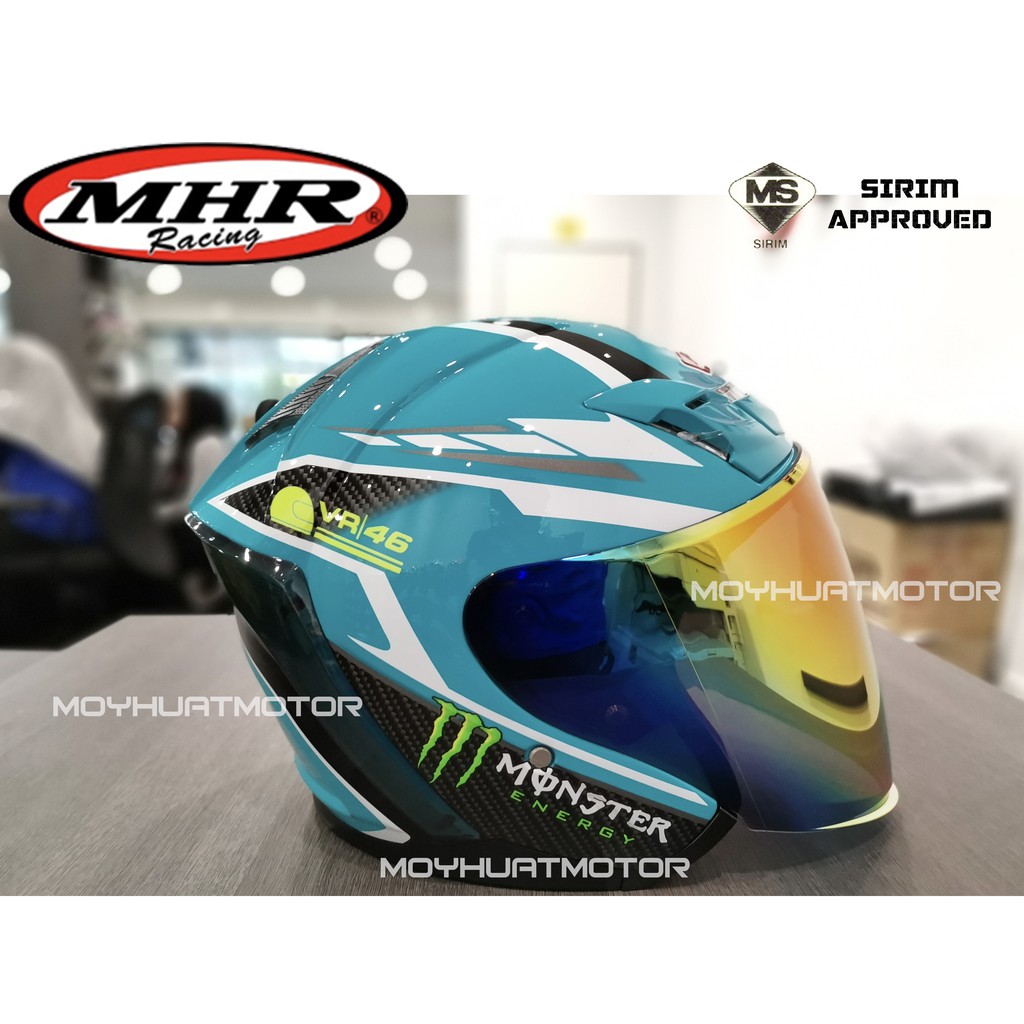 MHR MONSTER YAMAHA CYAN / PETRONAS COLOUR CYAN COLOUR / SIRIM APPROVED ...