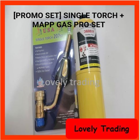 [PROMO SET] Welding Set// USA SINGLE TORCH + MAPP GAS PRO SET / Weld ...