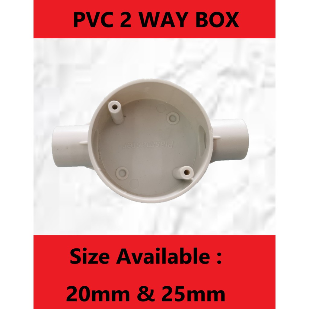 20mm & 25mm 2WAY BOX/ THRU BOX/ PENYAMBUNG CONDUIT PIPE | Shopee Malaysia
