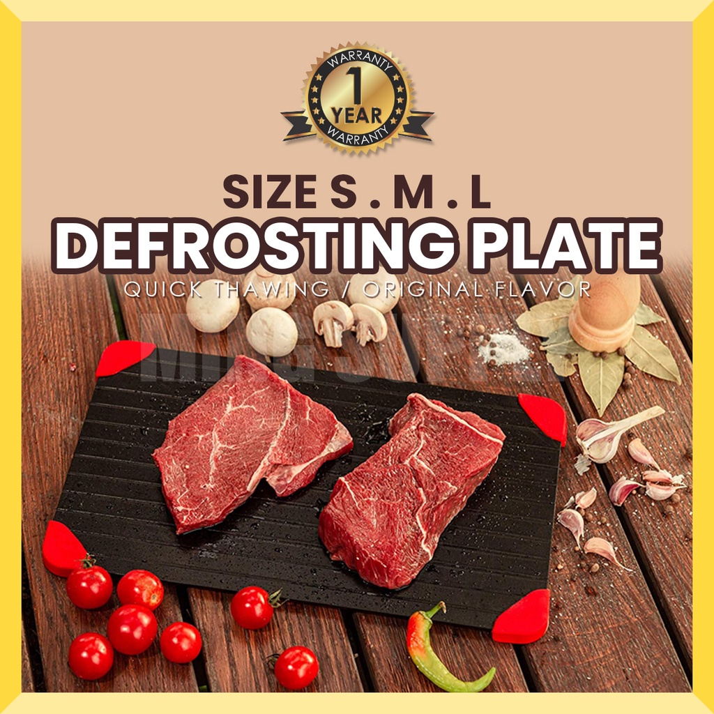 MS_ Defrosting Plate Square Kitchen Fast Melting Meat Frozen Food Melt ...