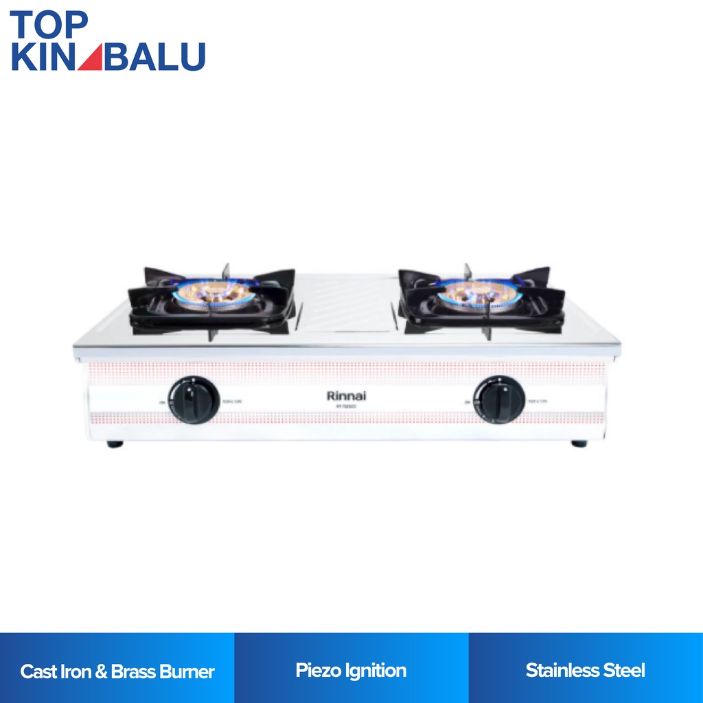 RINNAI LPG DOUBLE RING BURNER GAS STOVE RT-702SCC | Shopee Malaysia