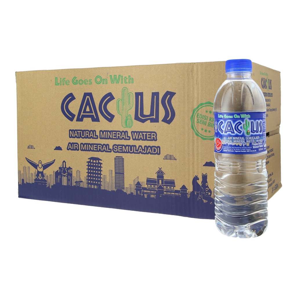 Cactus Natural Mineral Water Air mineral Semulajadi 500ml | Shopee Malaysia