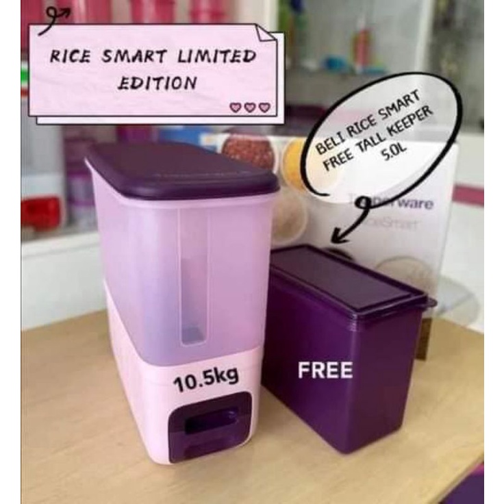 Rice Smart Tupperware with FREE GIFT Tall Keeper 5 Liter | Shopee Malaysia