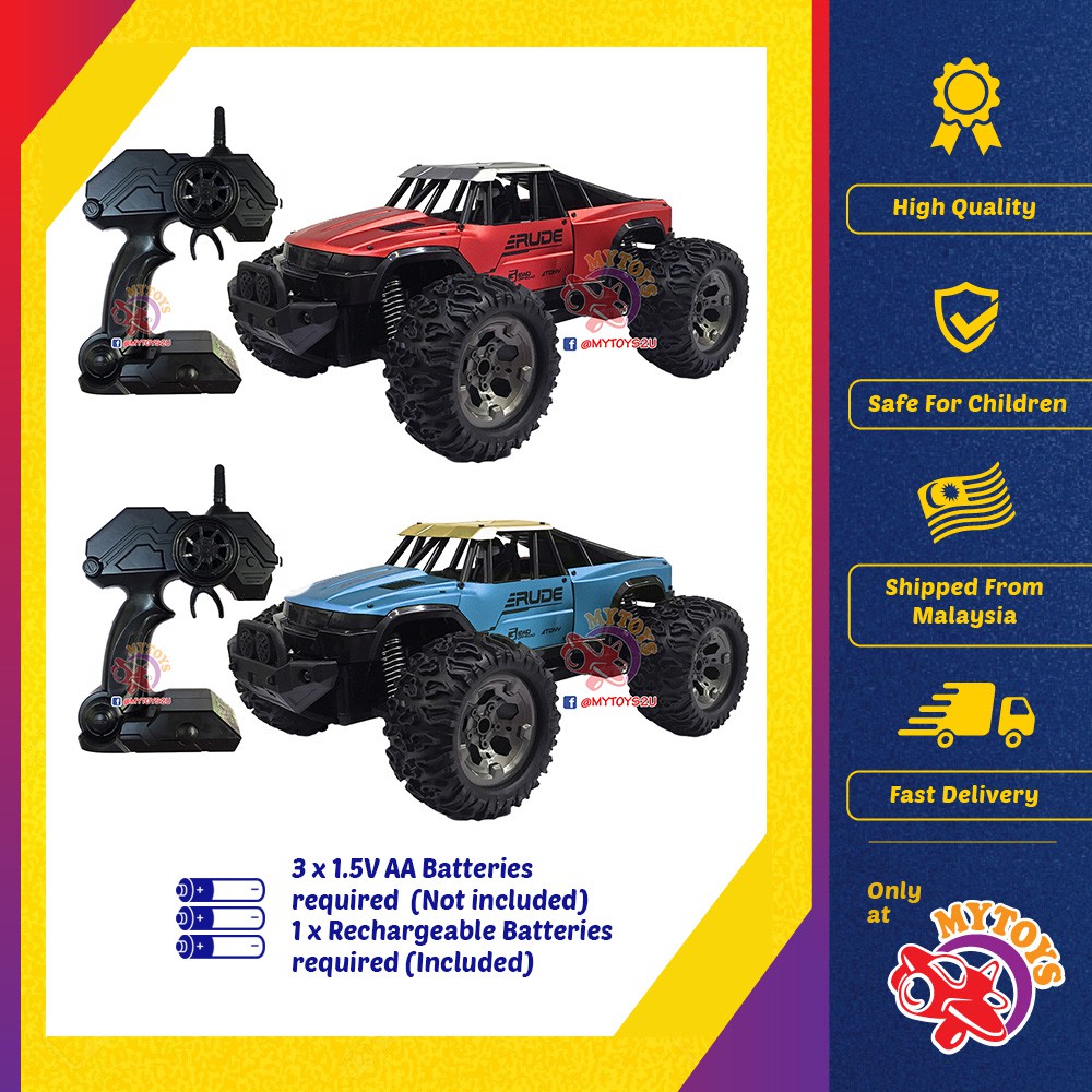 EWD Off Road 4 Wheel Drive 33cm 2.4GHz Remote Control Truck Battery ...