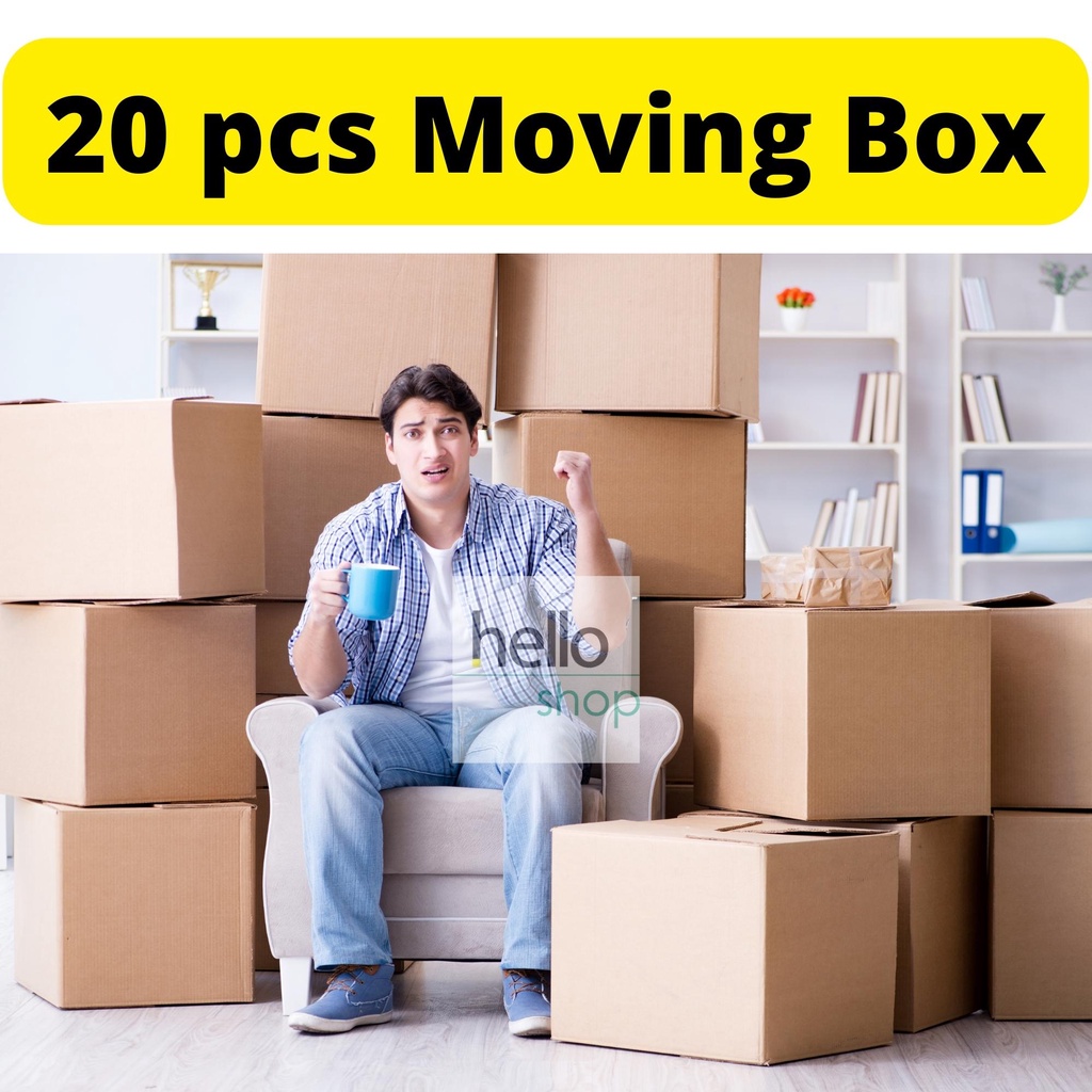 20 pcs Big Moving Carton Boxes Large Kotak Pindah Rumah Besar Box ...