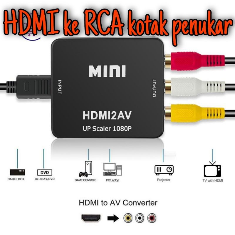 HDMI to AV RCA Converter Box HDMI to AV Adapter (HDMI to AV Converter ...