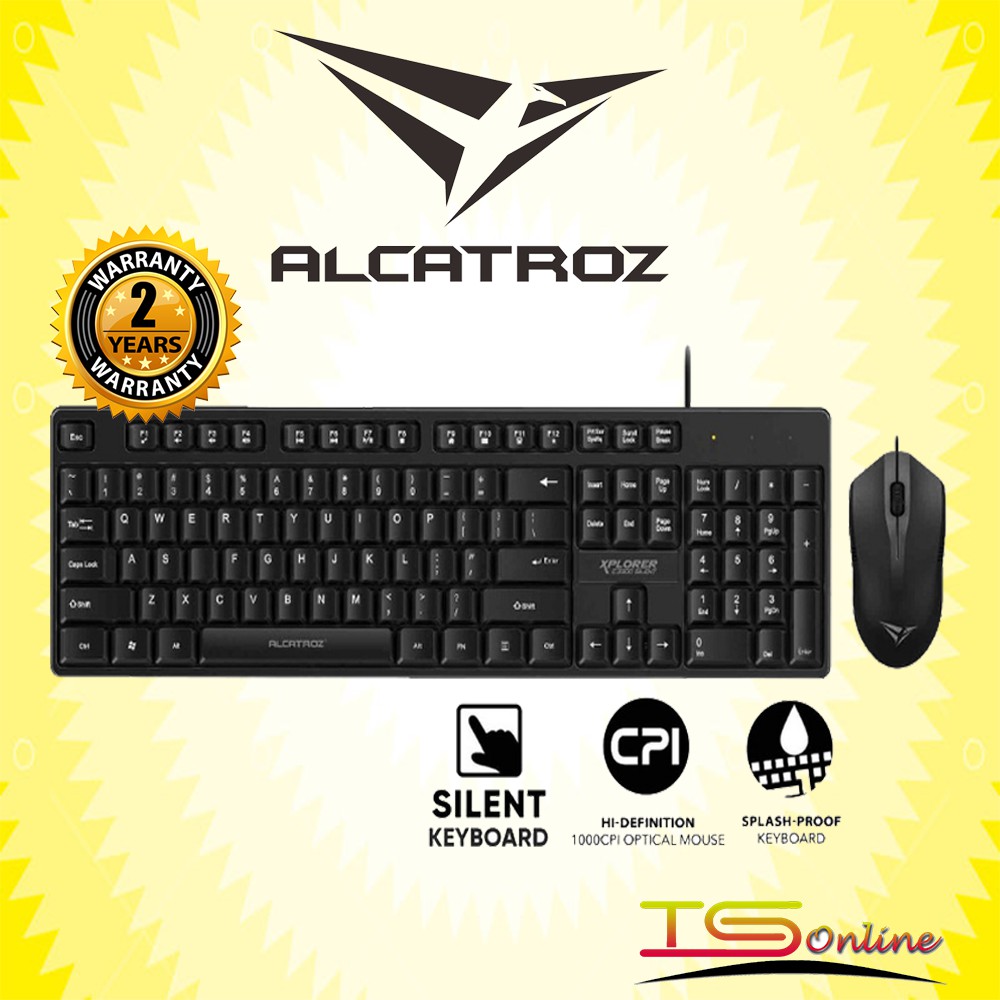 Alcatroz Xplorer C3300 Silent USB Keyboard & Mouse Combo | Shopee Malaysia