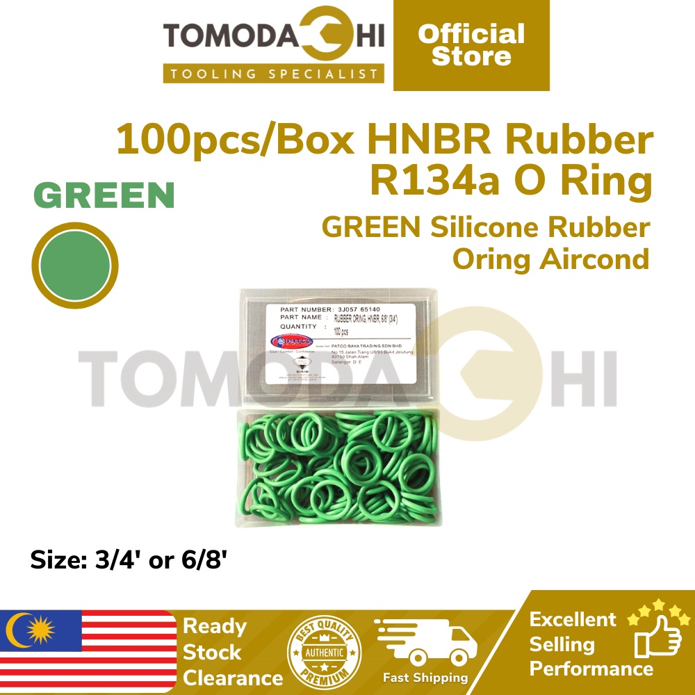 TOMODACHI 100pcs/Box Rubber O Ring Aircond R134a Patco Waja 100pcs/size ...