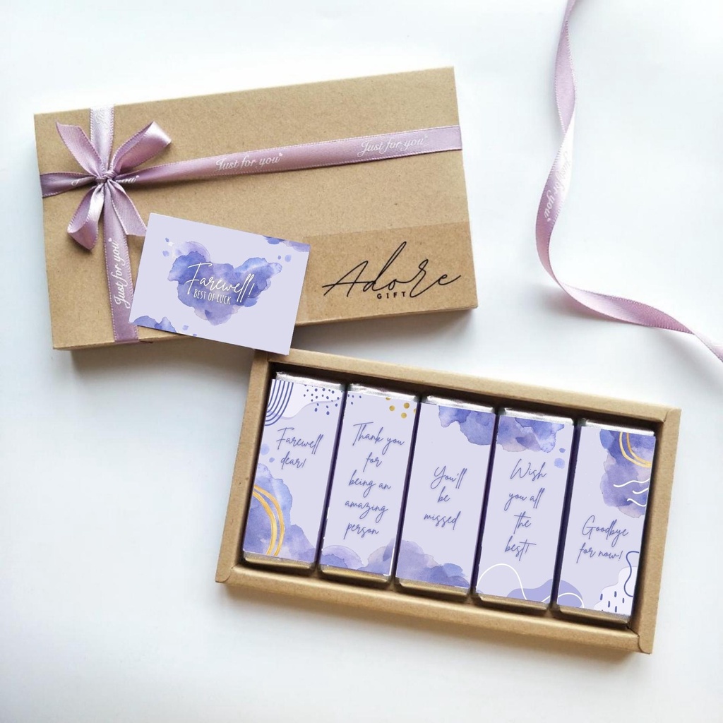 FAREWELL chocolate box with personalized greeting card | surprise gift ...
