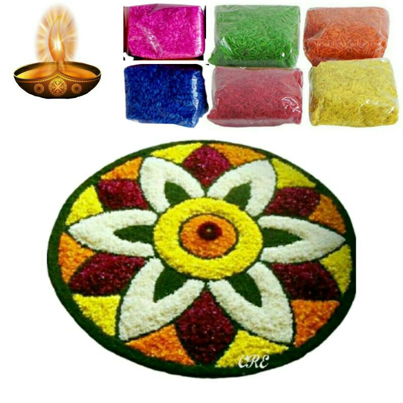 Colourful Rangoli Kolam Arisi/Colour Rice | Shopee Malaysia