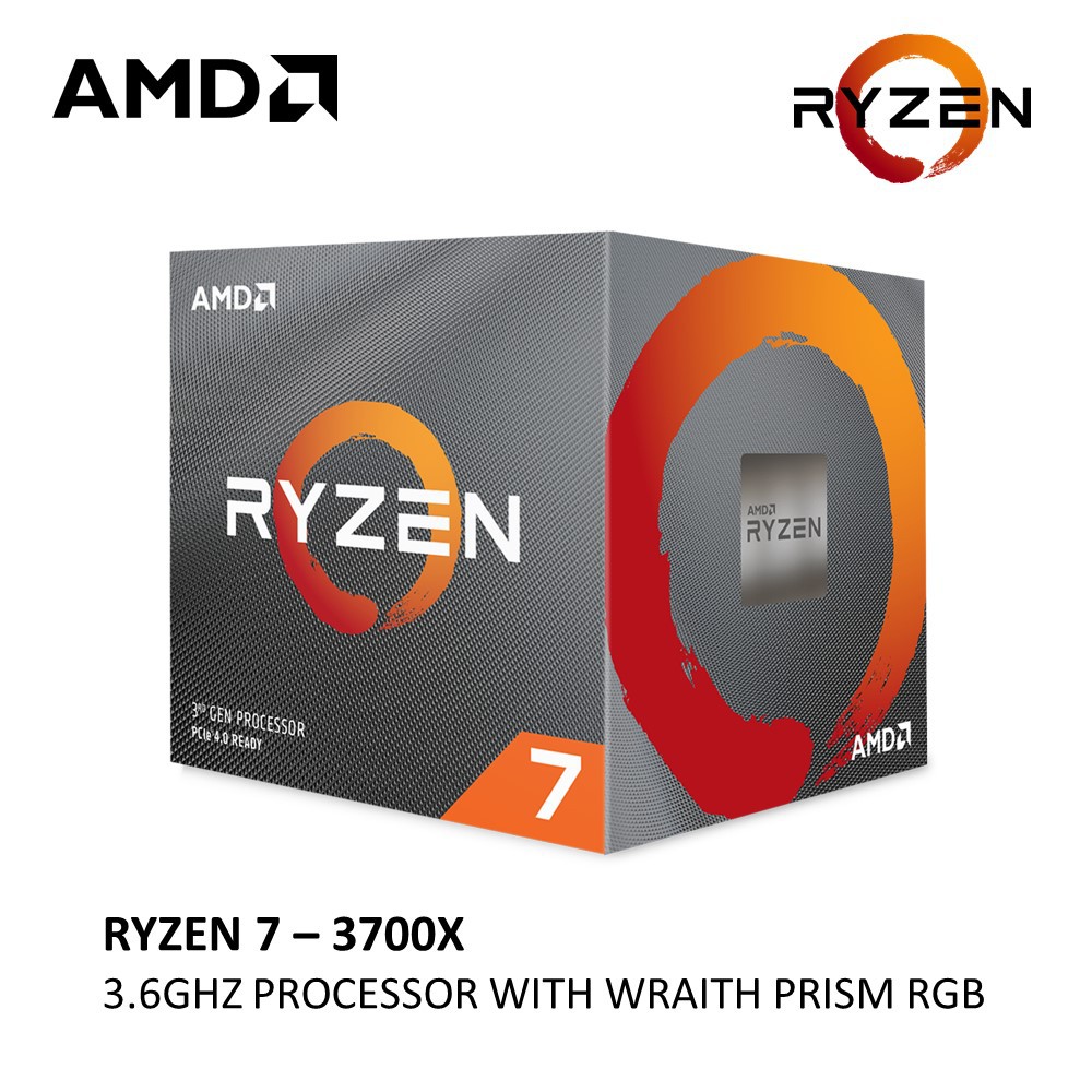 AMD RYZEN 7 3700X 3.6GHZ PROCESSOR WITH WRAITH PRISM WITH RGB | Shopee ...
