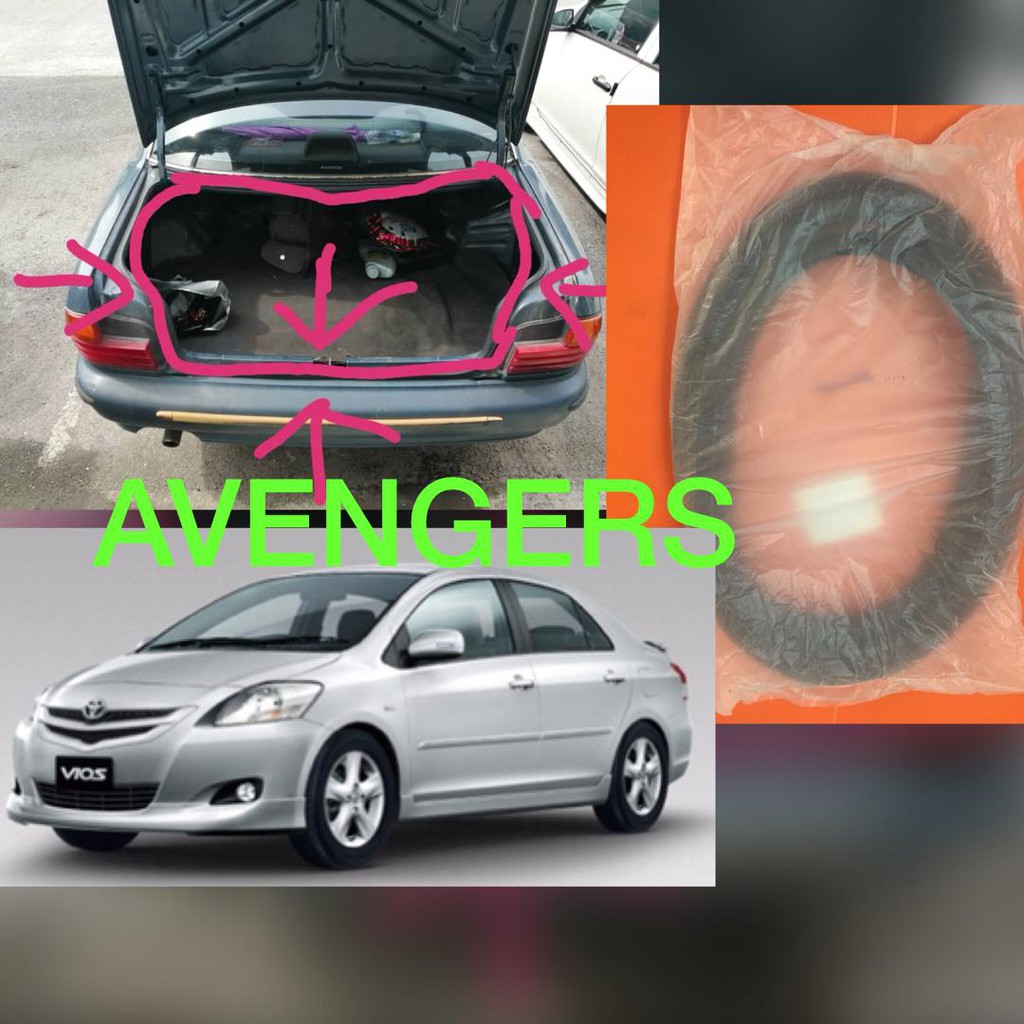 TOYOTA VIOS DUGONG NCP93 REAR BONNET RUBBER BELAKANG BONNET GETAH ...