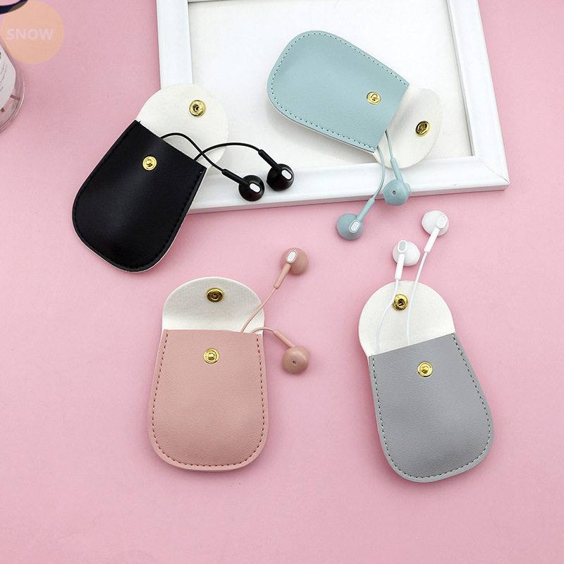 Headset cartoon boxed storage earphone wire-controlled voice call ...