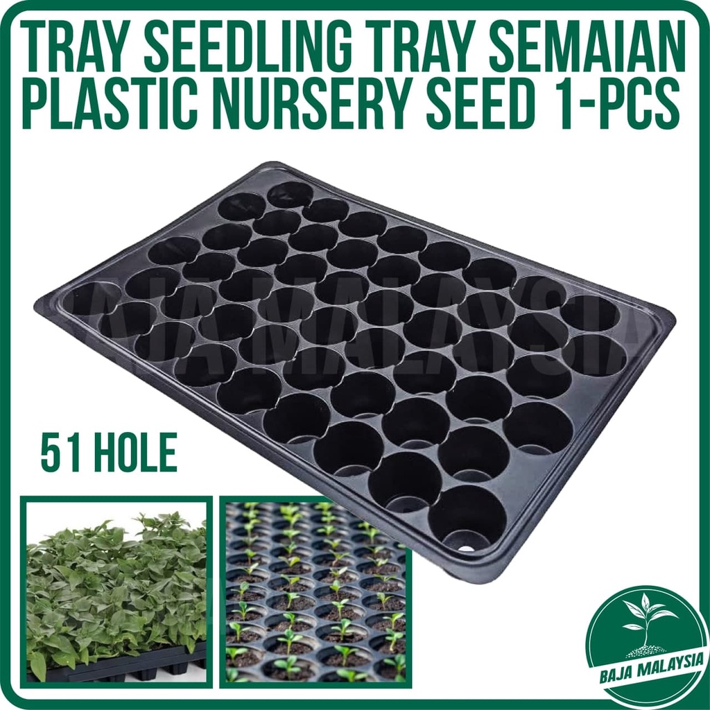 Gardening Seedling 51 Hole Tray Nursery Seed Germination Plastic 51 ...