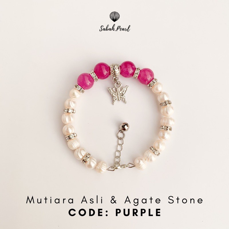 [SABAH.PEARL] GELANG MUTIARA & AGATE STON MUTIARA ASLI AIR TAWAR SABAH ...