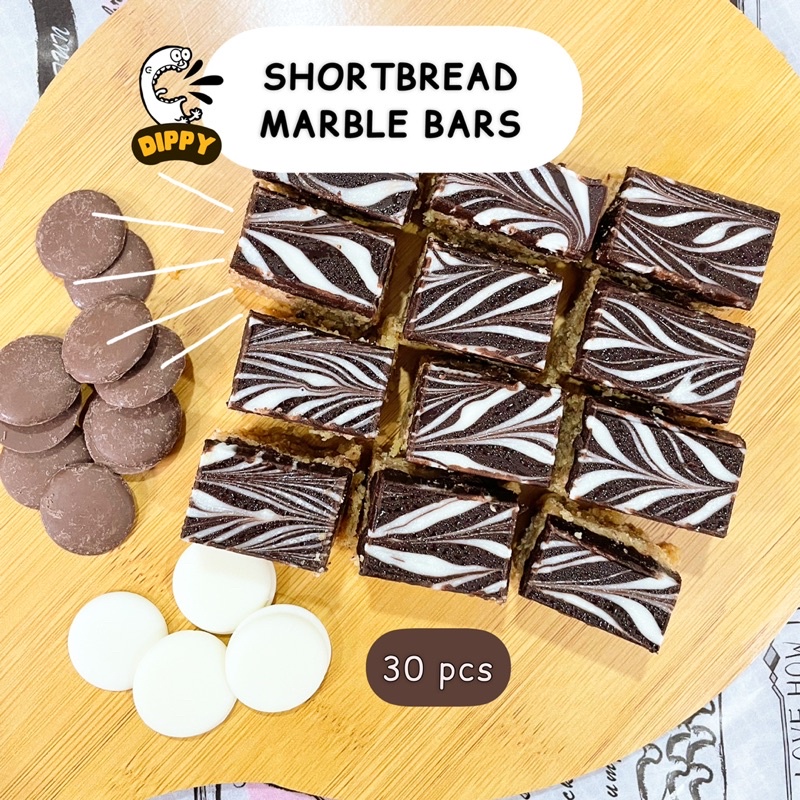 [KUIH RAYA] Shortbread Marble Bars Biscuits | Biskut Marble Choc Viral ...
