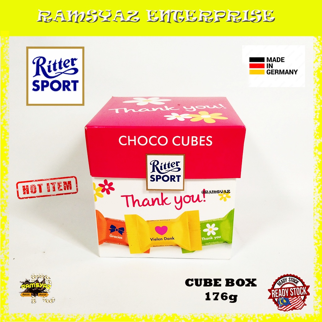 Ritter Sport Chocolate Cubes 176g Gift Box Coklat Ritter Sport Mini ...