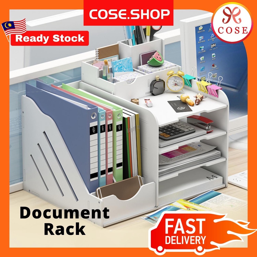 COSE Document Rack Office Table Storage File Organizer Document Rak ...