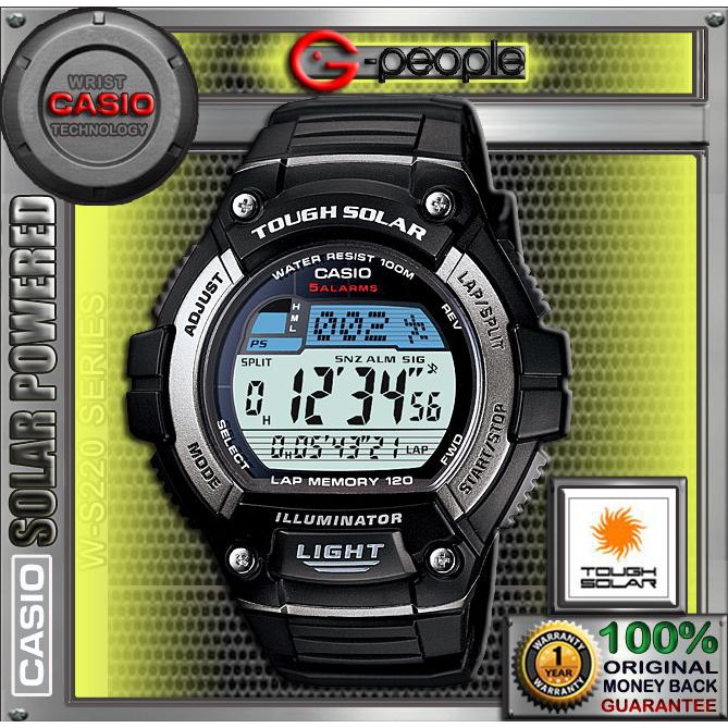 CASIO W-S220-1AV / W-S220-1A / W-S220 Solar Powered Watch | Shopee Malaysia