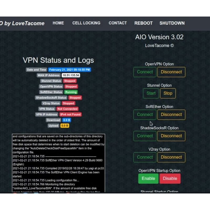 AIO modem V3.02 | Software tanam VPN untuk Modem Huawei B310/B525/B529 ...