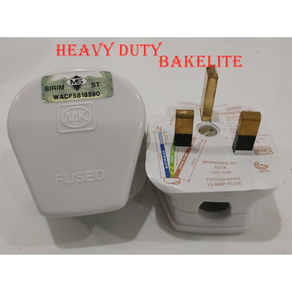 MK 646 WHI 13A Heavy Duty 3 PIN Bakelite PLUG TOP | Shopee Malaysia MK 646 WHI 13A Heavy Duty 3 PIN Bakelite PLUG TOP | Shopee Malaysia