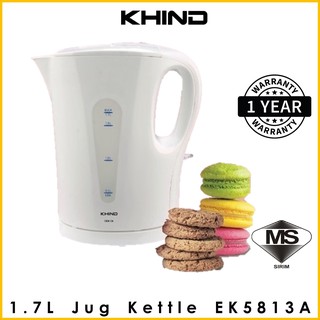 KHIND 1.8L STAINLESS STEEL JUG KETTLE EK18SS/Cordless Electric Jug ...
