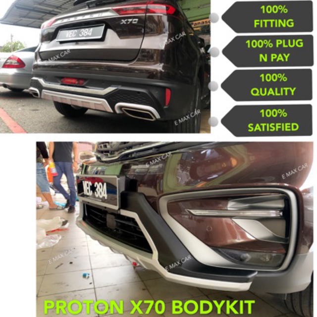 PROTON X70 OEM OEM BODYKIT KIT / FRONT & REAR BUMPER GUARD | Shopee ...