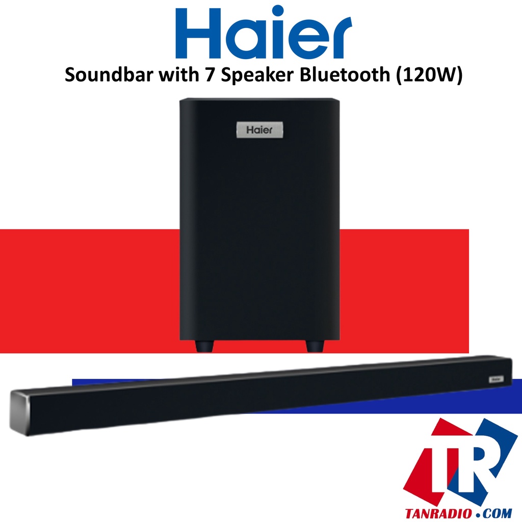 Haier Powerful Soundbar with 7 Speaker Bluetooth (120W) HSD3A040B ...