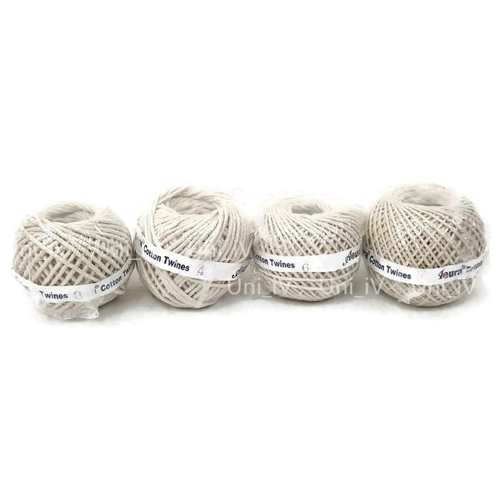 Acura Cotton Twines Parcel String No 3 / 4 / 6 / 7 Tali Putih | Shopee ...