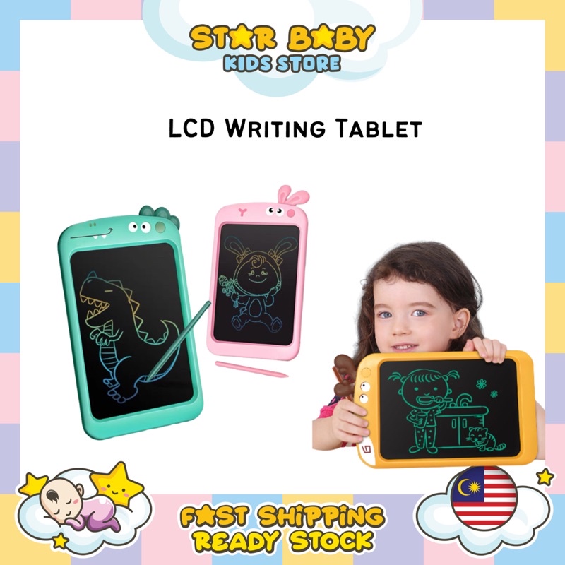 Ready Stock LCD Writing Tablet Pad Kids Colourful Writing Board ...