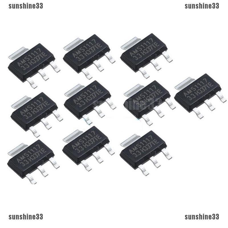 AMS1117 Voltage Regulator 3.3V 1A SOT-223 AMS1117-3.3V Pack of 10 tillescenter Industrial ...