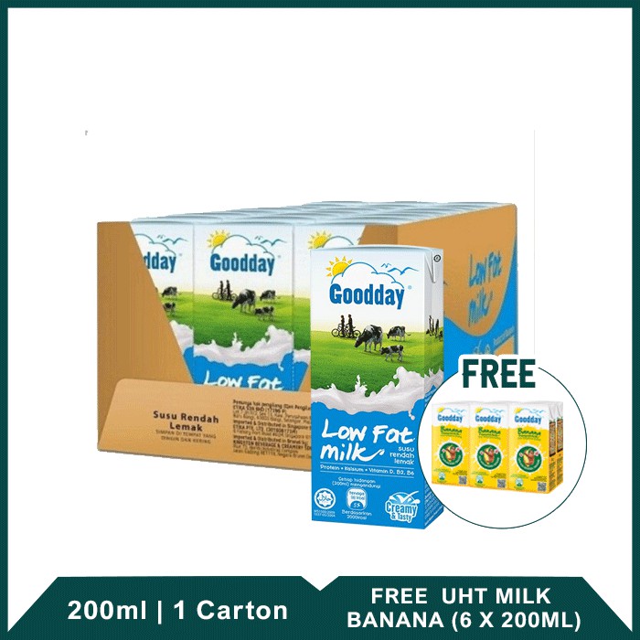 Goodday uht low fat milk 1 carton free goodday uht banana milk | BeeCost