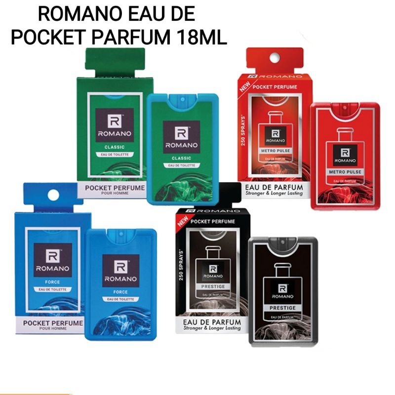 Romano Eau De Pocket Perfume 18ml (250 Sprays) | Shopee Malaysia