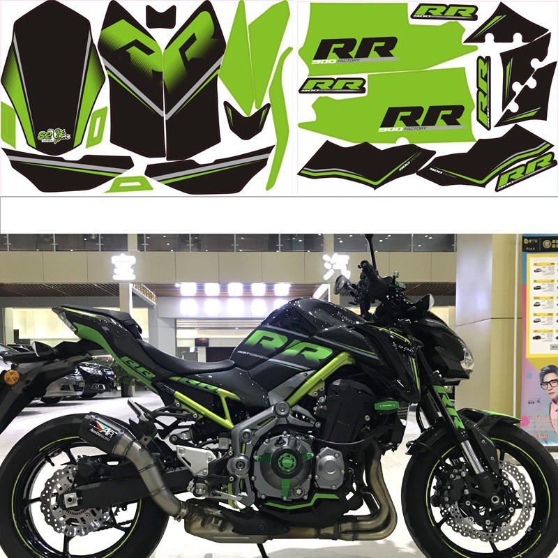 Kawasaki Z900 full body racing sticker waterproof reflective | Shopee ...