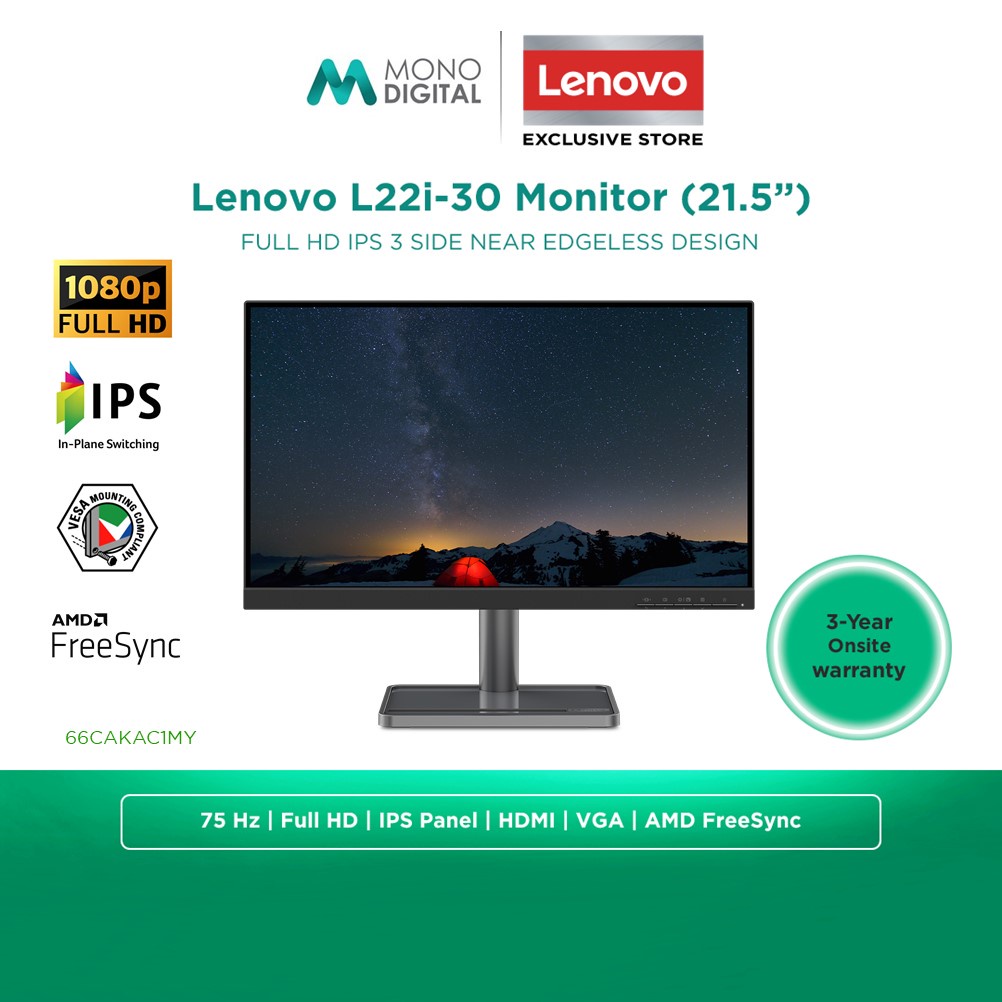 Lenovo L22i-30 / L24i-30 L22i / L24i Full HD IPS Monitor - 75Hz ...