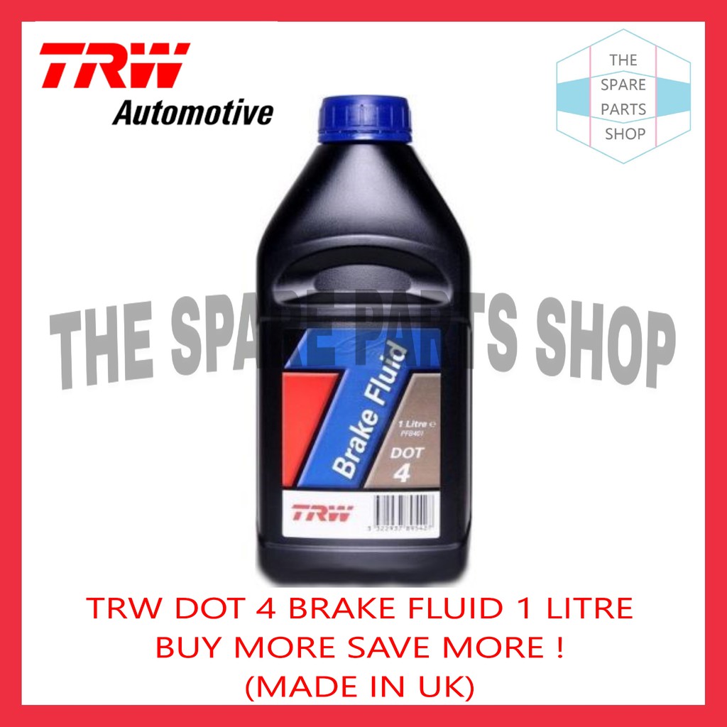 TRW BRAKE FLUID DOT 4 1 LITRE (MADE IN UK) | Shopee Malaysia